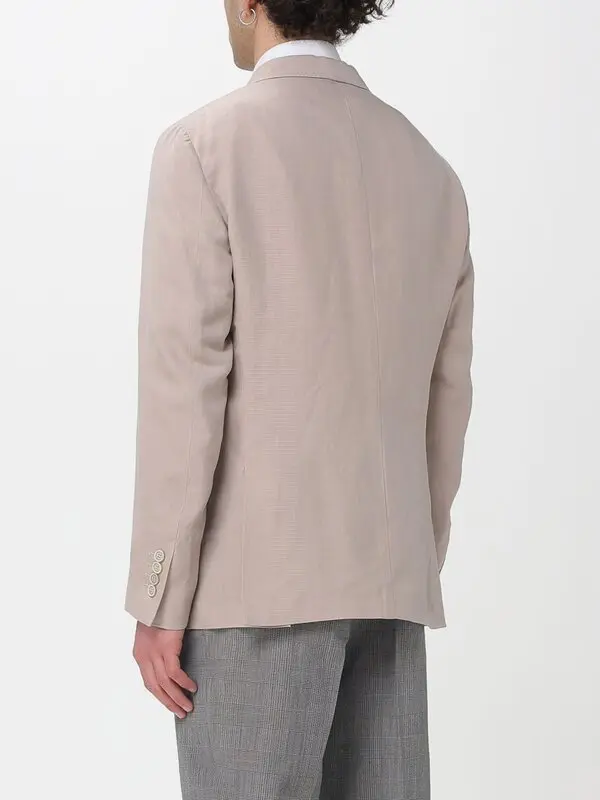Eleventy Single Breasted Linen Blend Blazer