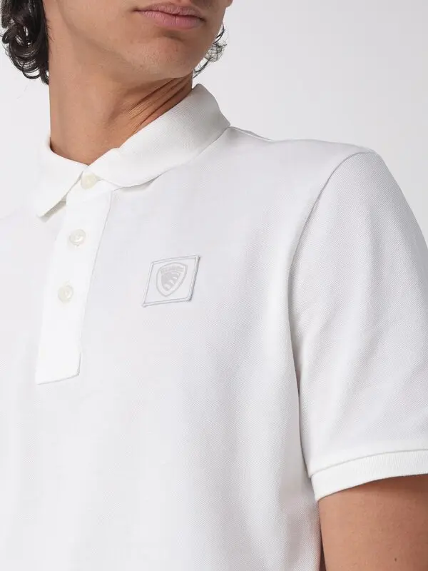 BLAUER. Cotton Polo Shirt With Logo