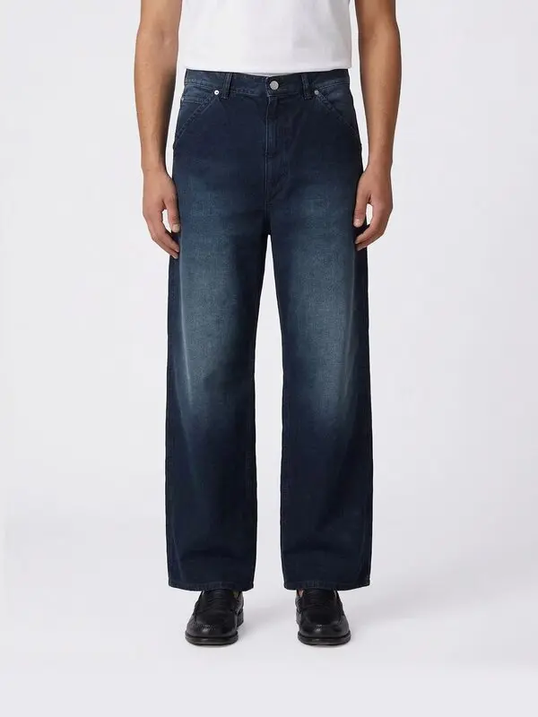 Marni Wide Leg Jeans In Cotton Denim - Blue