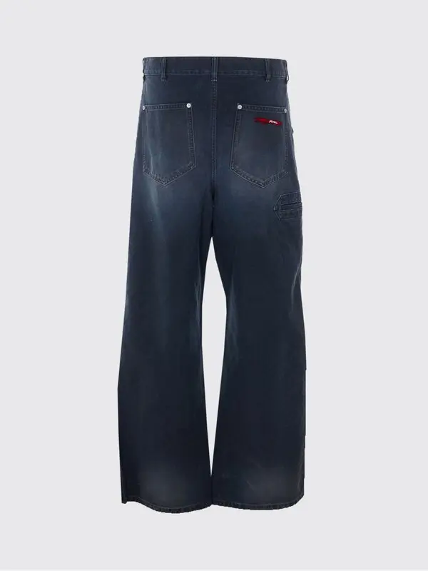 Marni Wide Leg Jeans In Cotton Denim - Blue