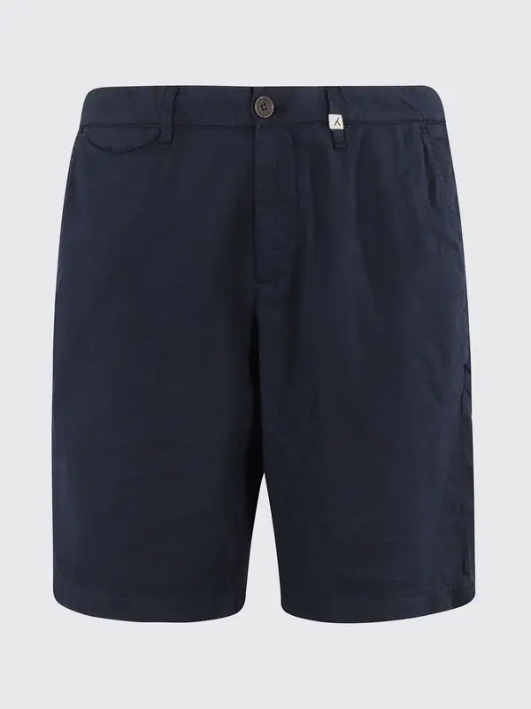 MYTHS Chino Shorts In Linen Blend - Blue 1