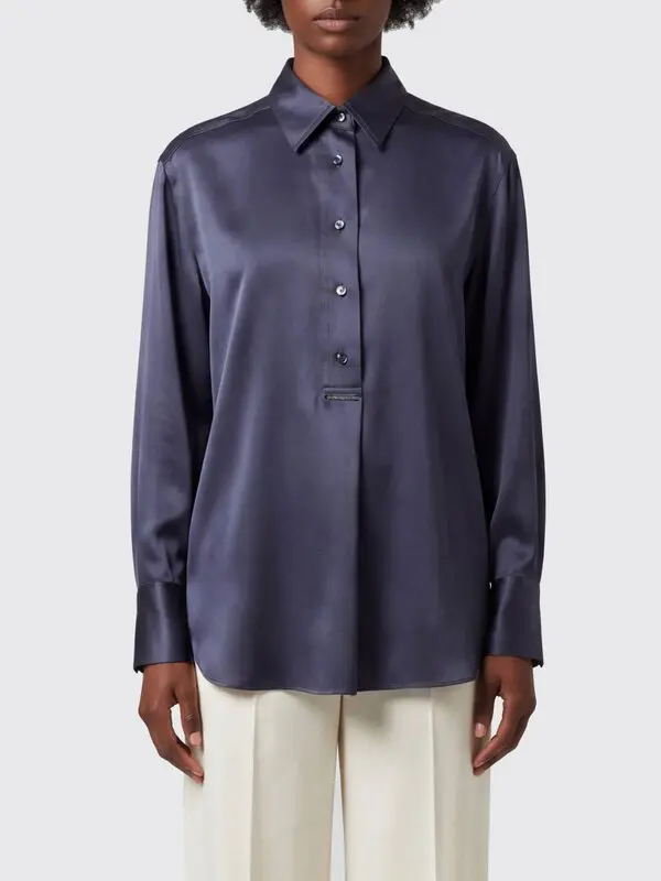 Brunello Cucinelli Classic Silk Shirt - Blue