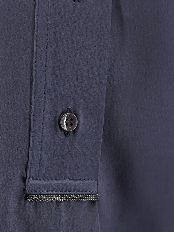 Brunello Cucinelli Classic Silk Shirt - Blue