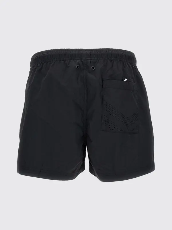 K-WAY Boxer Swim Trunks In Nylon - Black