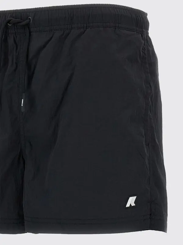 K-WAY Boxer Swim Trunks In Nylon - Black