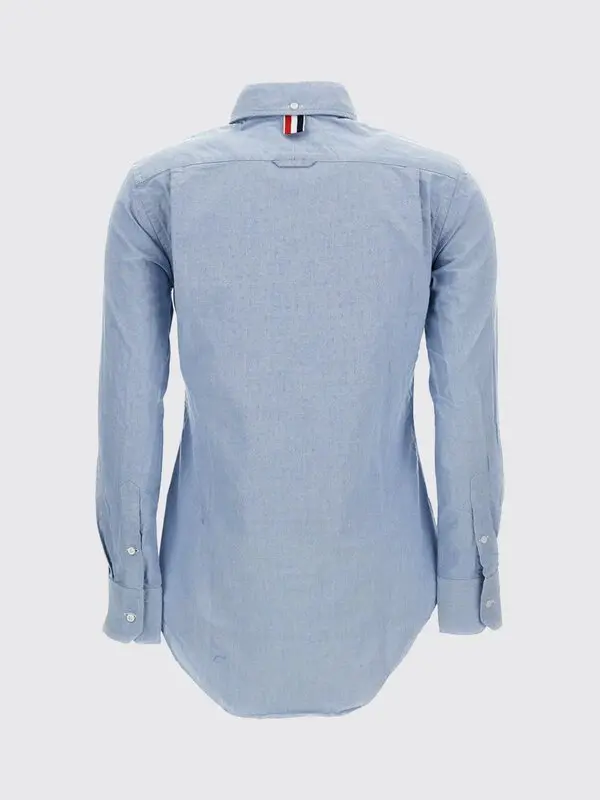 Thom Browne Slim Fit Cotton Poplin Button-down Collar Shirt - Sky
