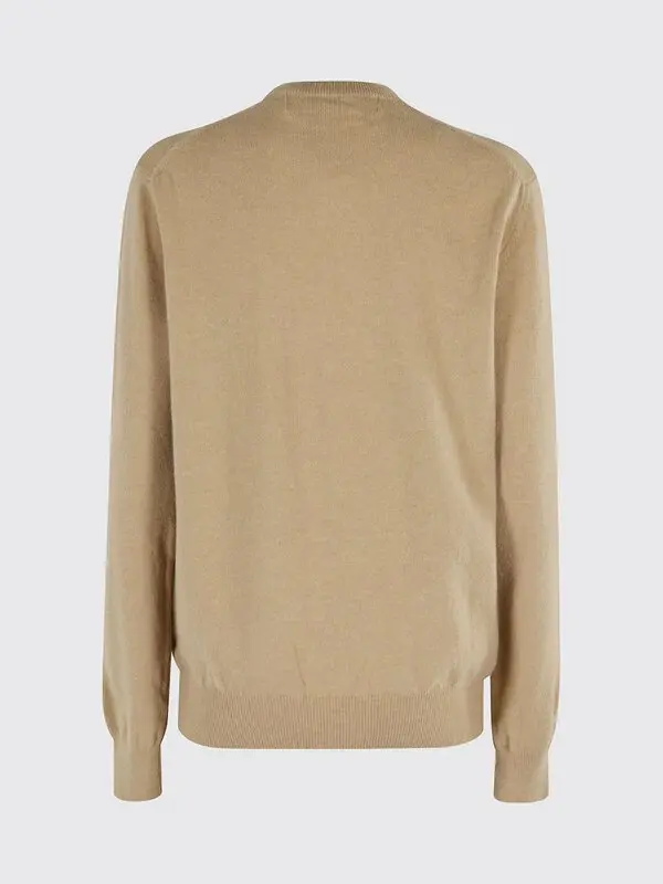 Play Comme Des Garcon Wool Cardigan With Logo - Beige