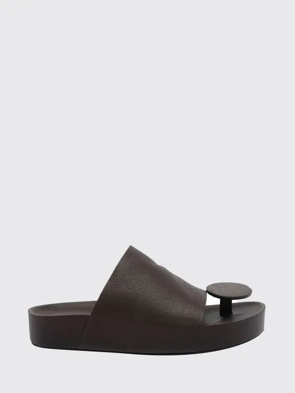 UMA WANG Leather Thong Sandals - Brown