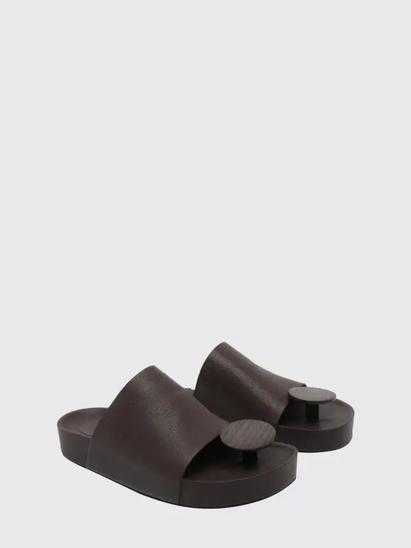 UMA WANG Leather Thong Sandals - Brown