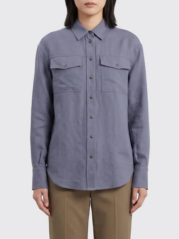 Brunello Cucinelli Linen Blend Casual Shirt
