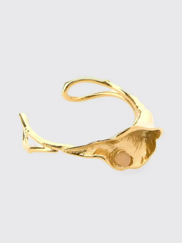 Chloé Goldcolored Brass And Rose Quartz Bracelet