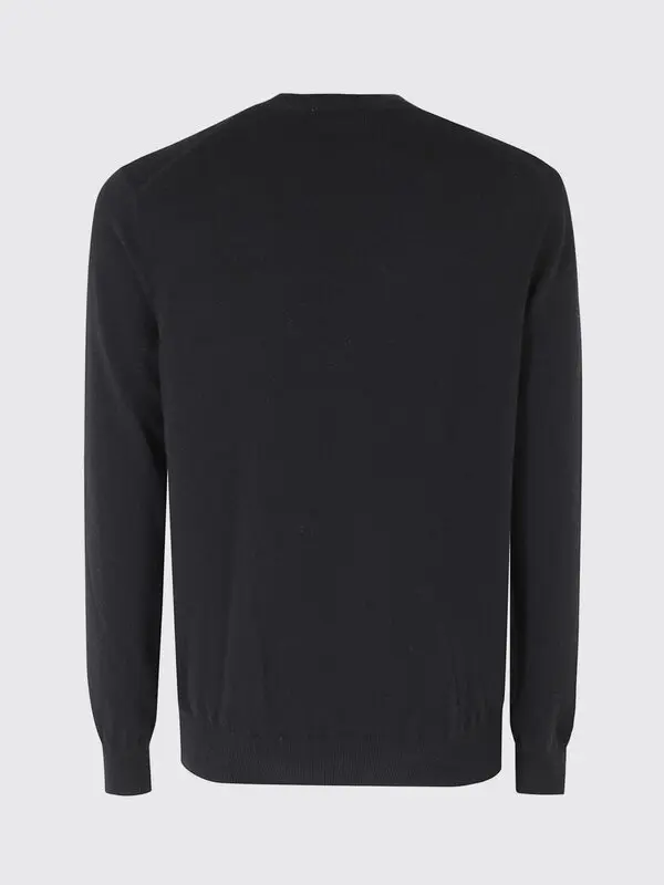 Play Comme Des Garcon Wool Cardigan With Logo - Black