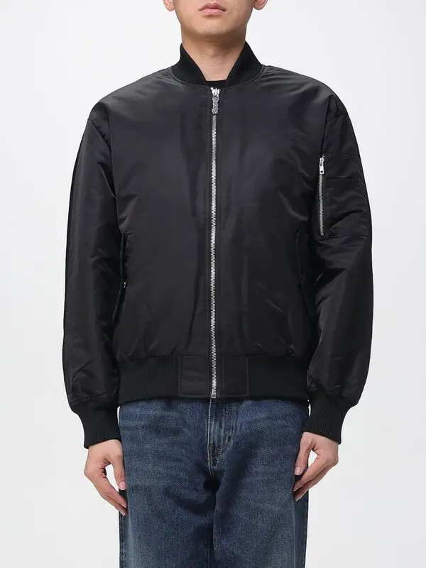 DISCLAIMER Bomber Jacket With Graphic Print