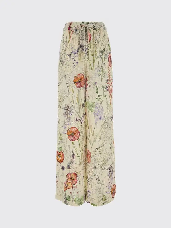 Alexander McQueen Printed Viscose Palazzo Trousers