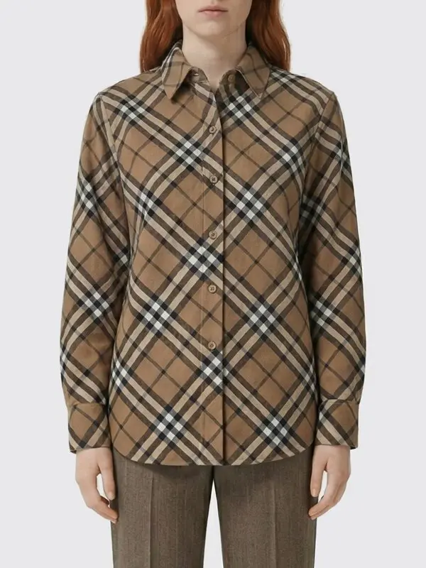 Burberry Vintage Check Wool Blend Shirt - Beige