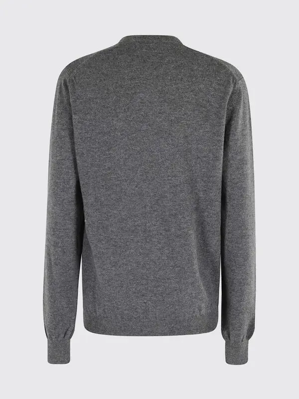 Play Comme Des Garcon Wool Cardigan With Logo - Grey