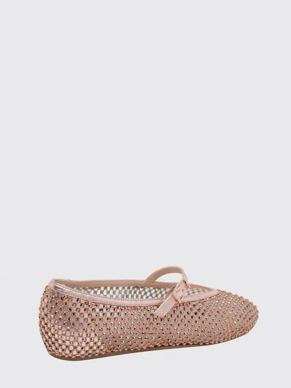 LE SILLA Gilda Mesh Nylon Ballerinas With Crystals