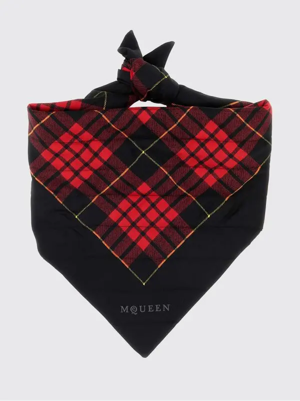 Alexander McQueen Tartan Motif Silk Scarf