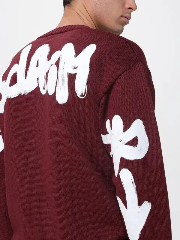 DISCLAIMER Crew Neck Jumper With Graphic Detail