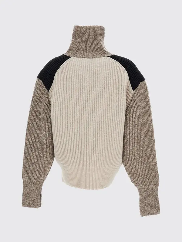 Stella McCartney Ribbed Virgin Wool Turtleneck With Abstract Pattern - Multicolor