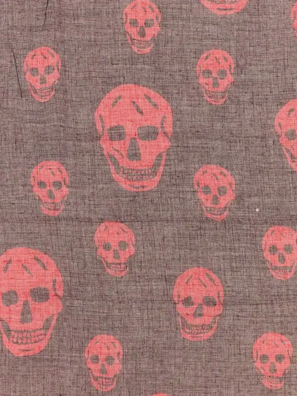 Alexander McQueen Skull Silk Blend Scarf