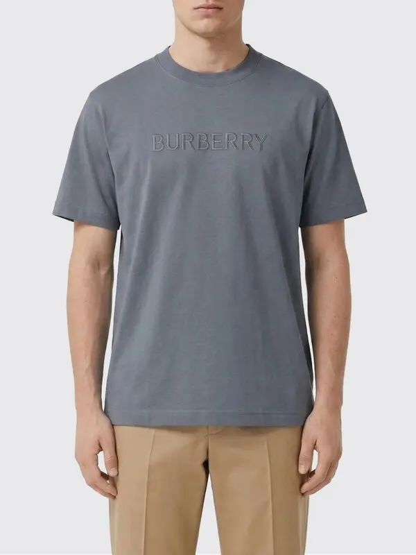 Burberry Cotton T-shirt With Logo - Grey