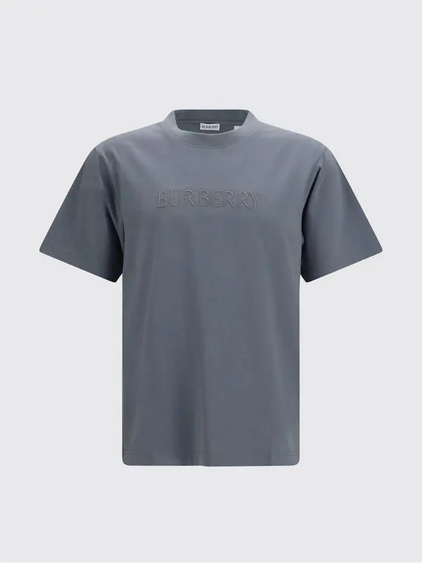 Burberry Cotton T-shirt With Logo - Grey