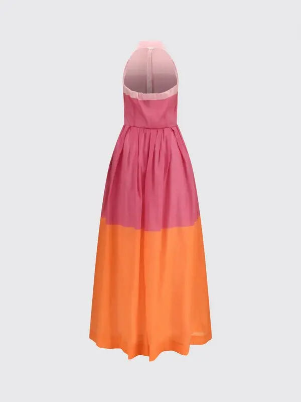 SARA ROKA Halterneck Collared Maxi Dress