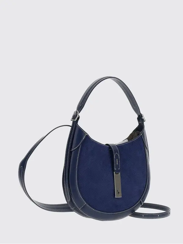 Polo Ralph Lauren Suede Hobo Bag With Adjustable Handle