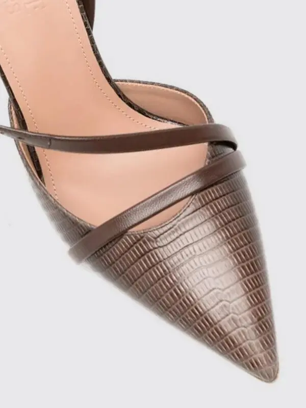 MALONE SOULIERS Valeria Lizard Print Leather Slingback