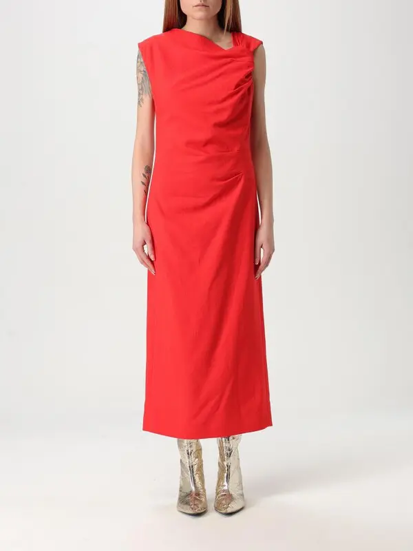 MSGM Draped Midi Dress