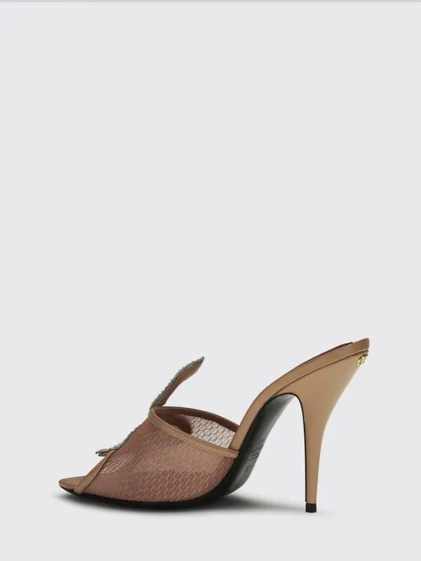 Valentino Garavani Coeur Vipère Rhinestone Mesh Nylon Mules