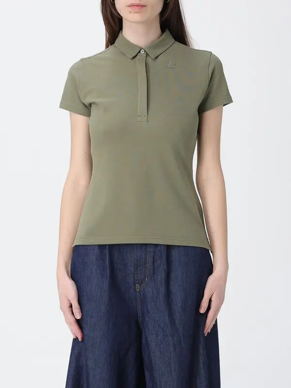 K-WAY Cotton Polo With Logo - Green