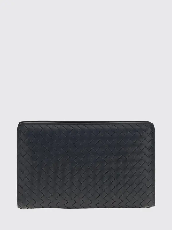 Bottega Veneta Agenda Intrecciato Leather Clutch - Blue