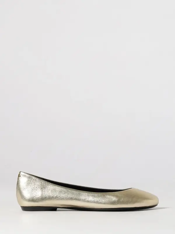 LANVIN Laminated Leather Ballerina Flats