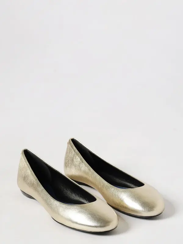 LANVIN Laminated Leather Ballerina Flats