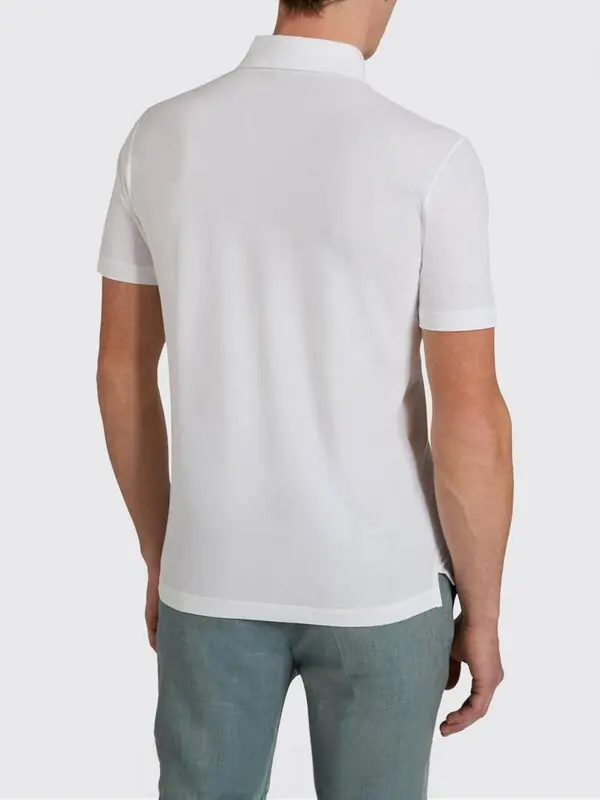 ZANONE Basic Cotton Polo Shirt - White