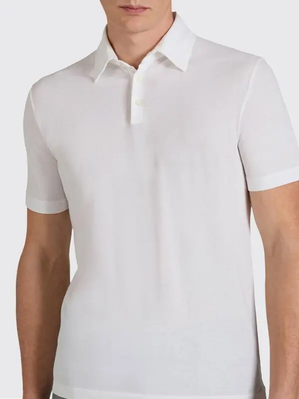 ZANONE Basic Cotton Polo Shirt - White