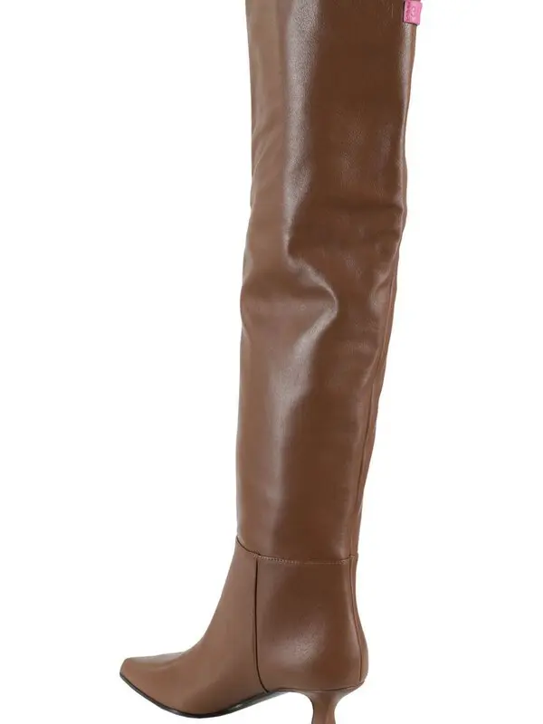 3JUIN Bea Over-the-knee Leather Stiletto Boots