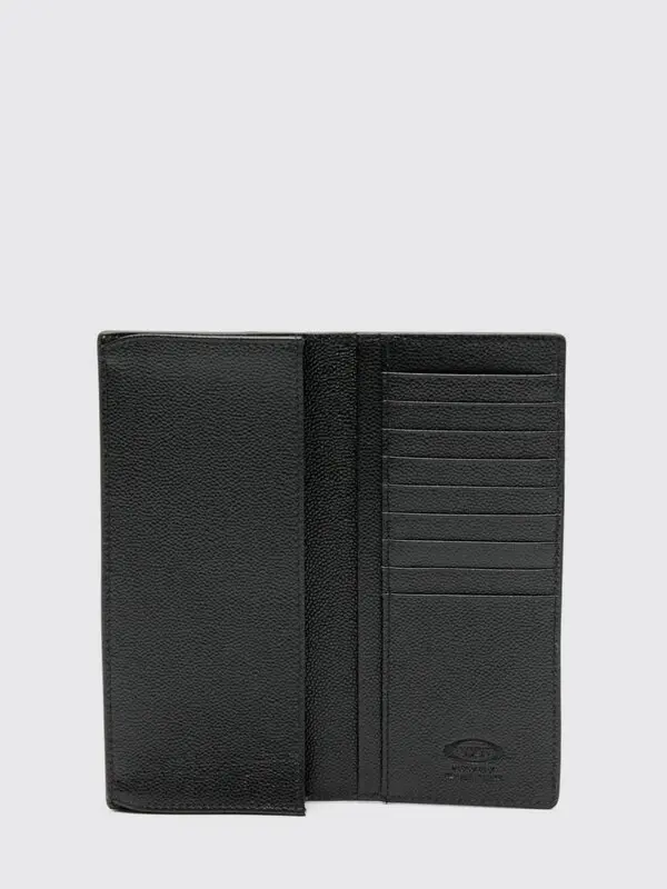 TOD'S Grained Leather Wallet - Black