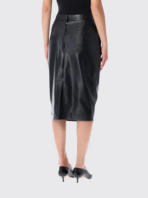 Stella McCartney High-waisted Midi Pencil Skirt In Smooth Synthetic Leather - Black