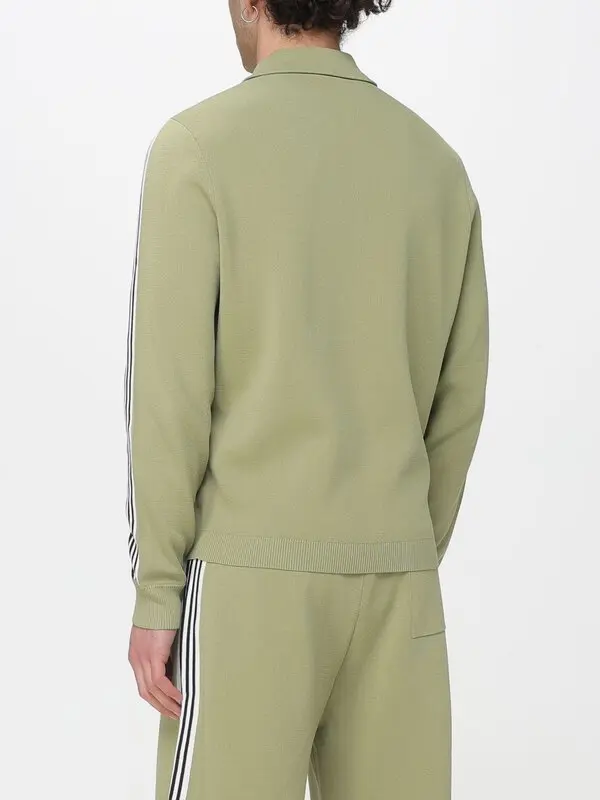 AUTRY Viscose Knit Polo Cardigan With Stripes