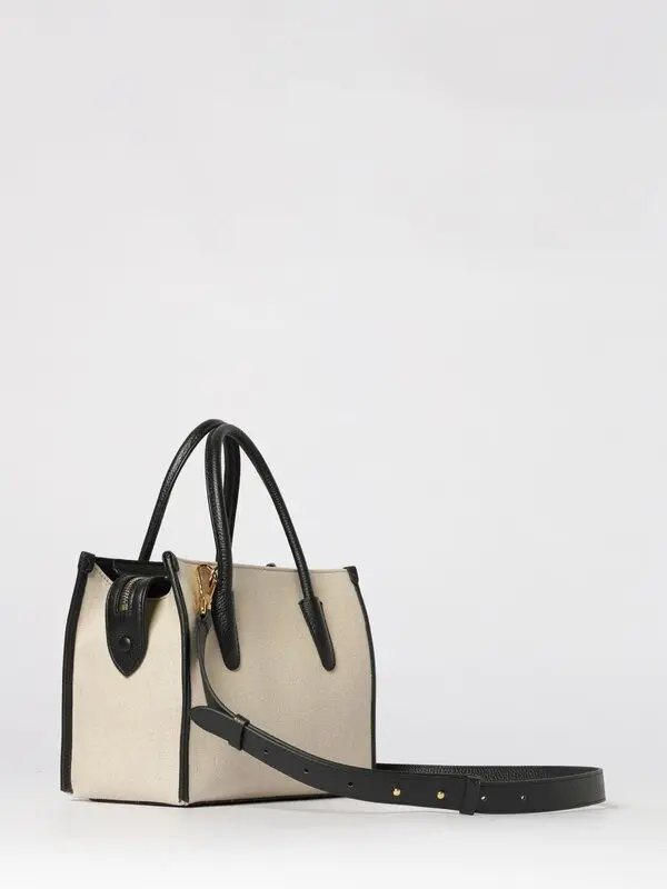 COCCINELLE Myrtha Canvas And Grained Leather Bag - Black