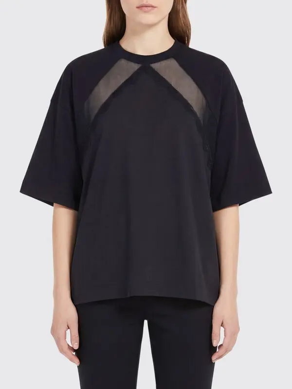 Pinko Cotton And Polyester T-shirts - Black