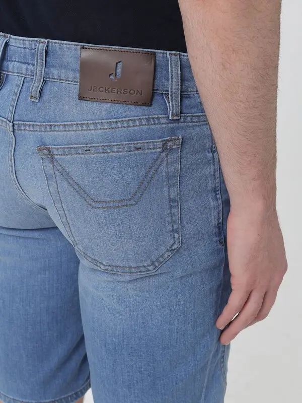 JECKERSON Slim Fit Denim Shorts - Stone Washed