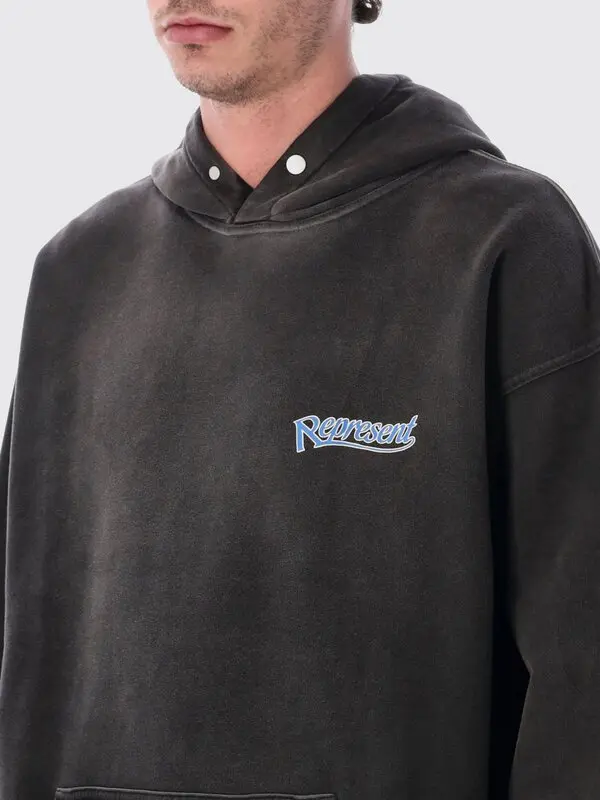 REPRESENT Cotton Hooded Sweatshirt With Logo