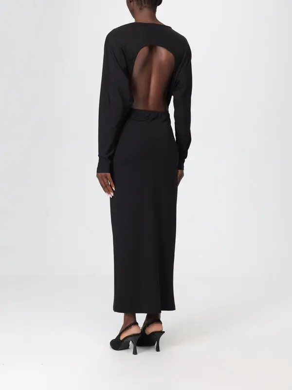 MAR DE MARGARITAS Long Sleeve Open Back Maxi Dress