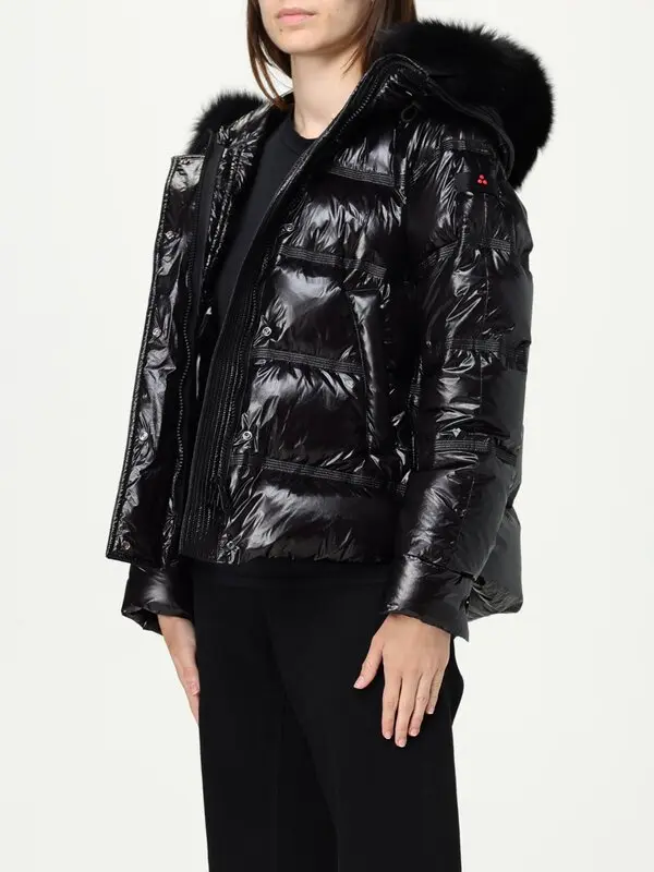 Peuterey Down Jacket With Fur Hood - Black