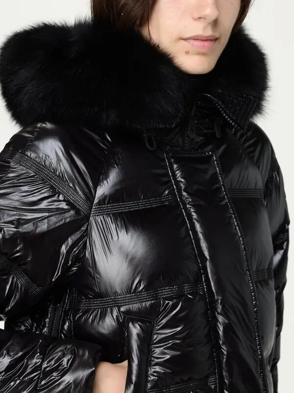 Peuterey Down Jacket With Fur Hood - Black