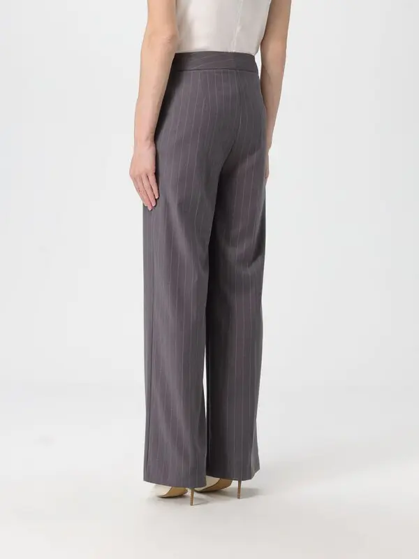 HANITA Wide Leg Trousers With Pinstripe Detail